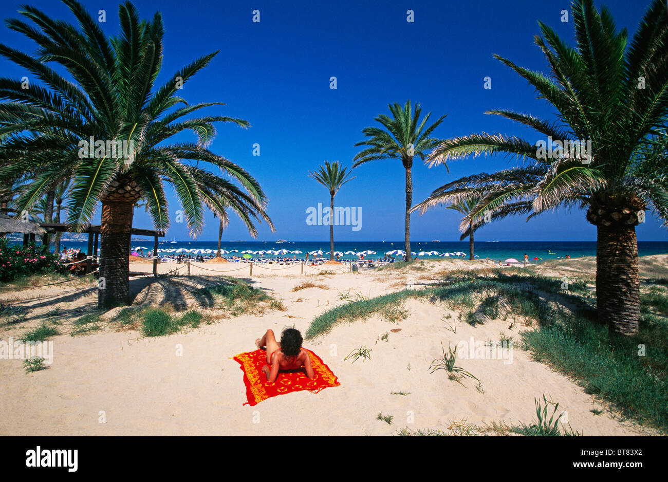 Playa d'en Bossa, Ibiza, Balearic Islands, Spain Stock Photo - Alamy