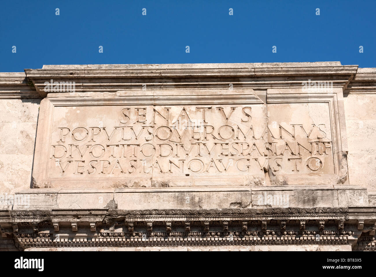 Details of a bas relief carving on a temple. Roman Forum. Rome, Italy ...