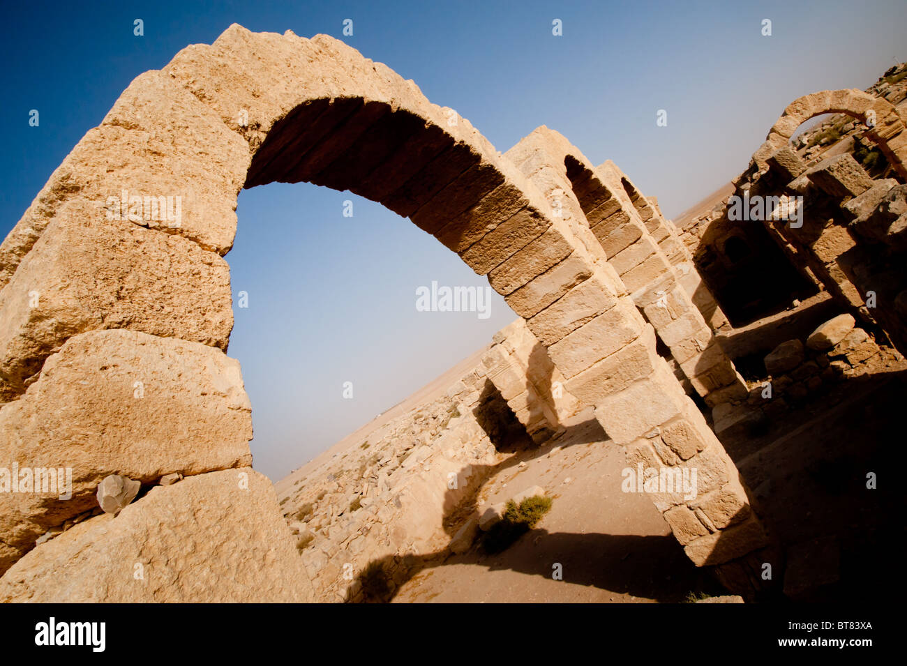 Stone archways in the ruins at Umm Al-Rasas, Jordan Stock Photo - Alamy