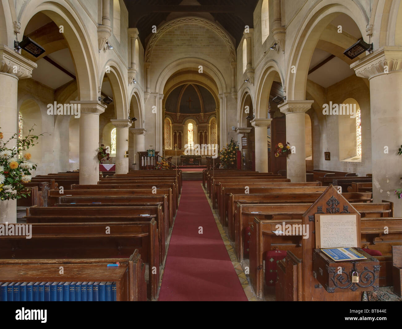 East Grafton Church of St Nicholas, Interior Stock Photo - Alamy