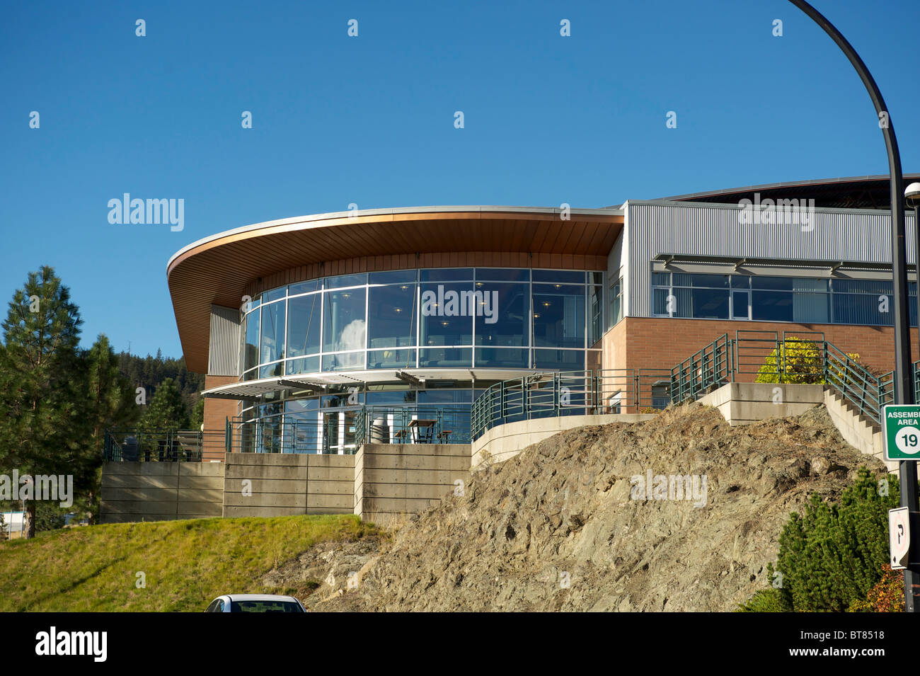 Exterior campus buildings Thompson Rivers University. Kamloops, British ...