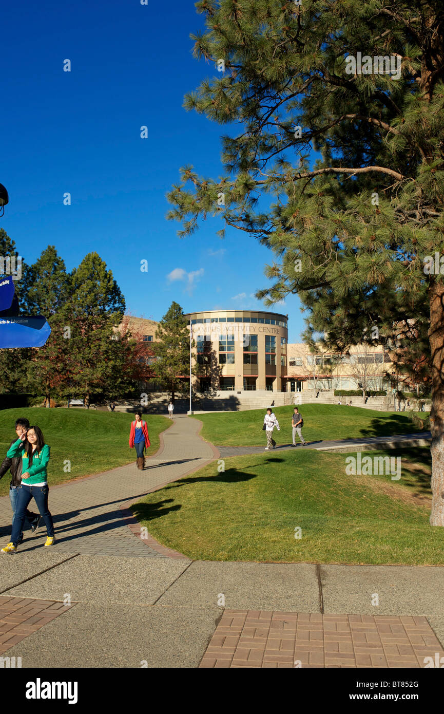 Exterior campus buildings Thompson Rivers University. Kamloops, British ...