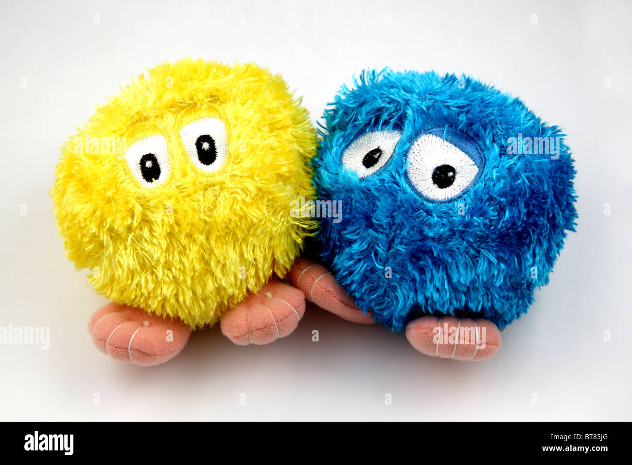 Npower cuddly toys representing the electricity orb and gas orb, given ...