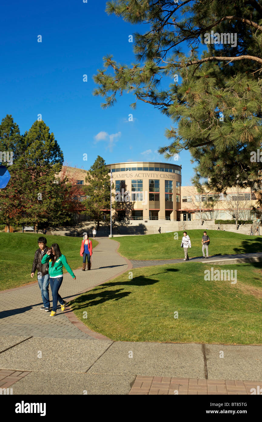 Exterior campus buildings Thompson Rivers University. Kamloops, British ...