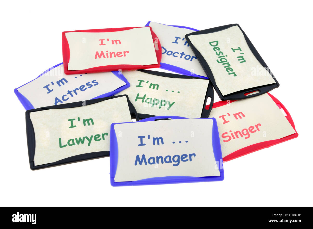 Professional identification cards Stock Photo - Alamy