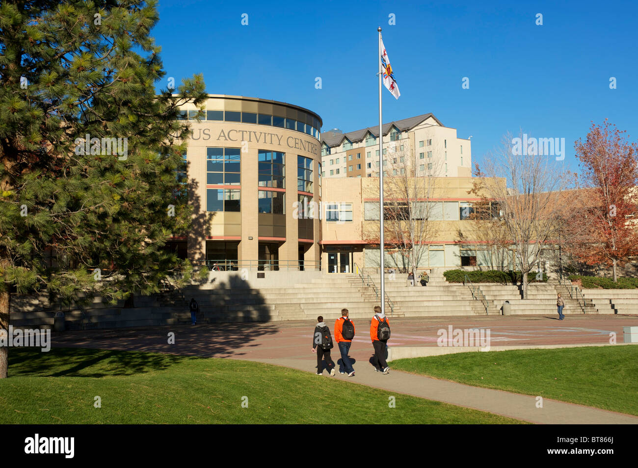 Exterior campus buildings Thompson Rivers University. Kamloops, British ...
