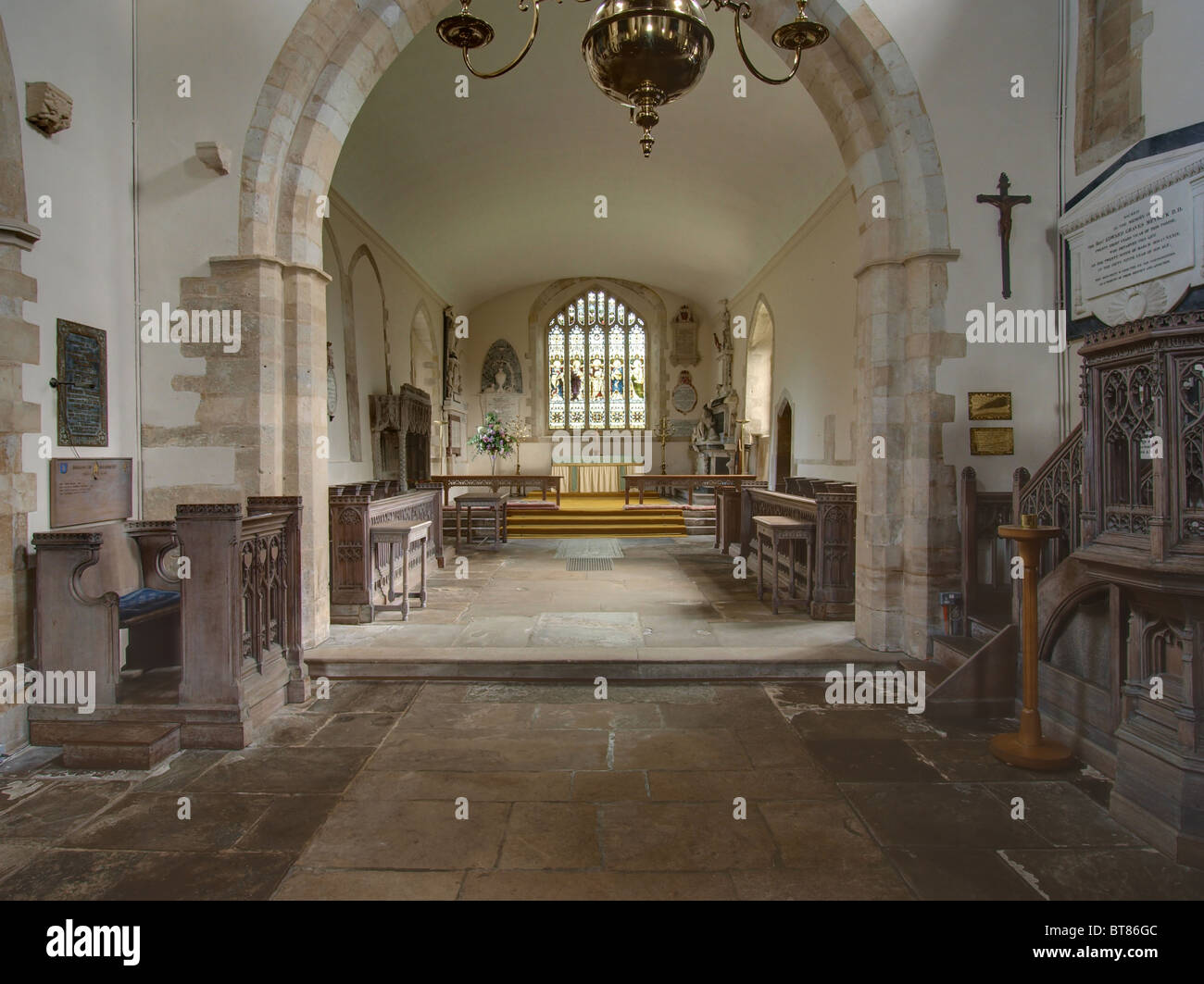 Ramsbury, Wiltshire, Church, Holy Cross, interior Stock Photo - Alamy