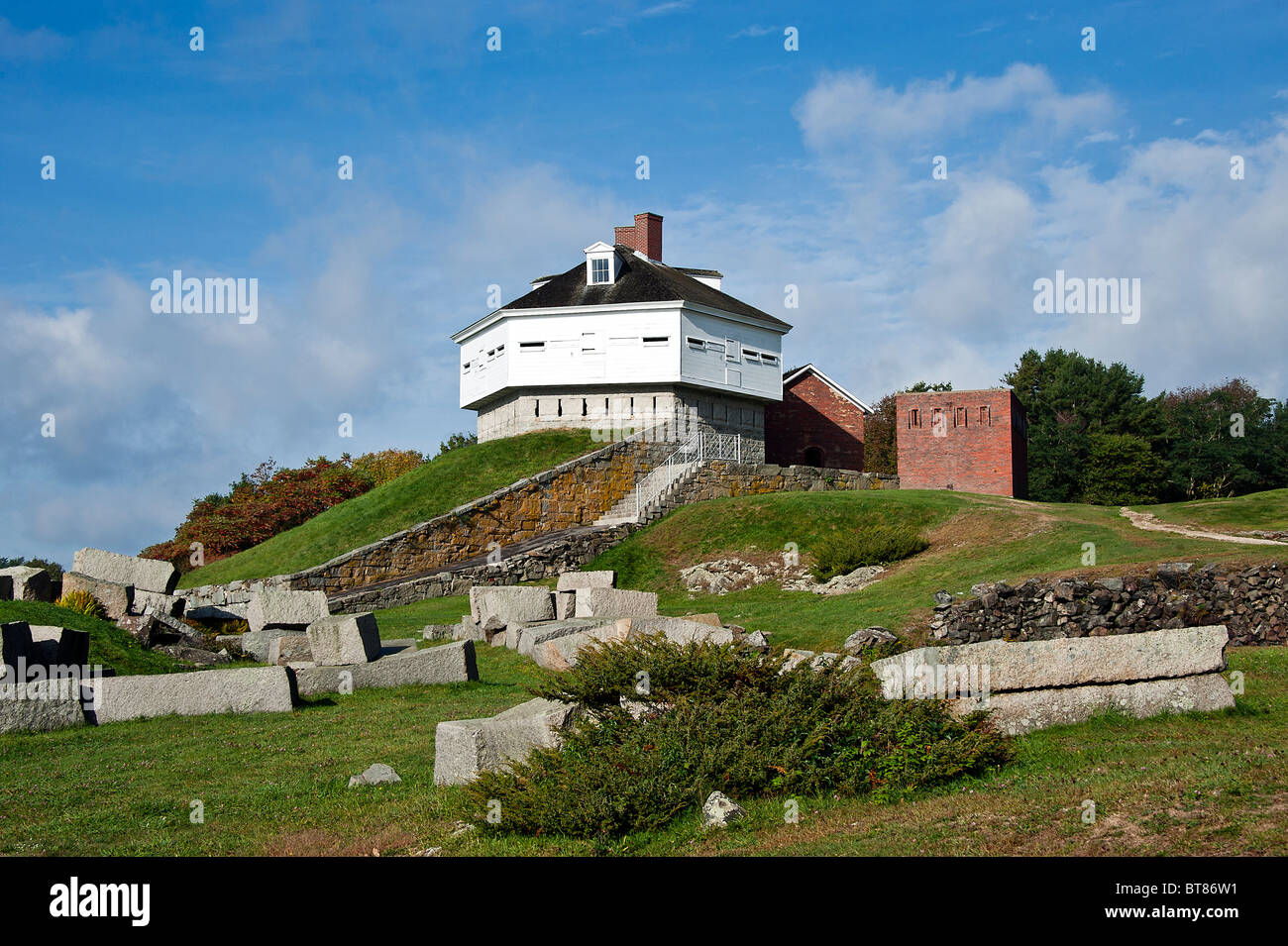 Fort McClary State Historic Site, Kittery Point, Maine, USA Stock Photo ...