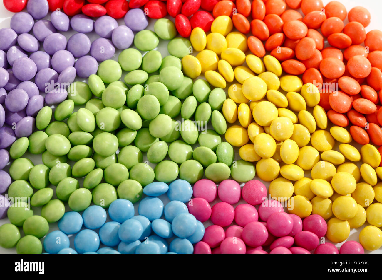 Coloured chocolate beans Stock Photo - Alamy
