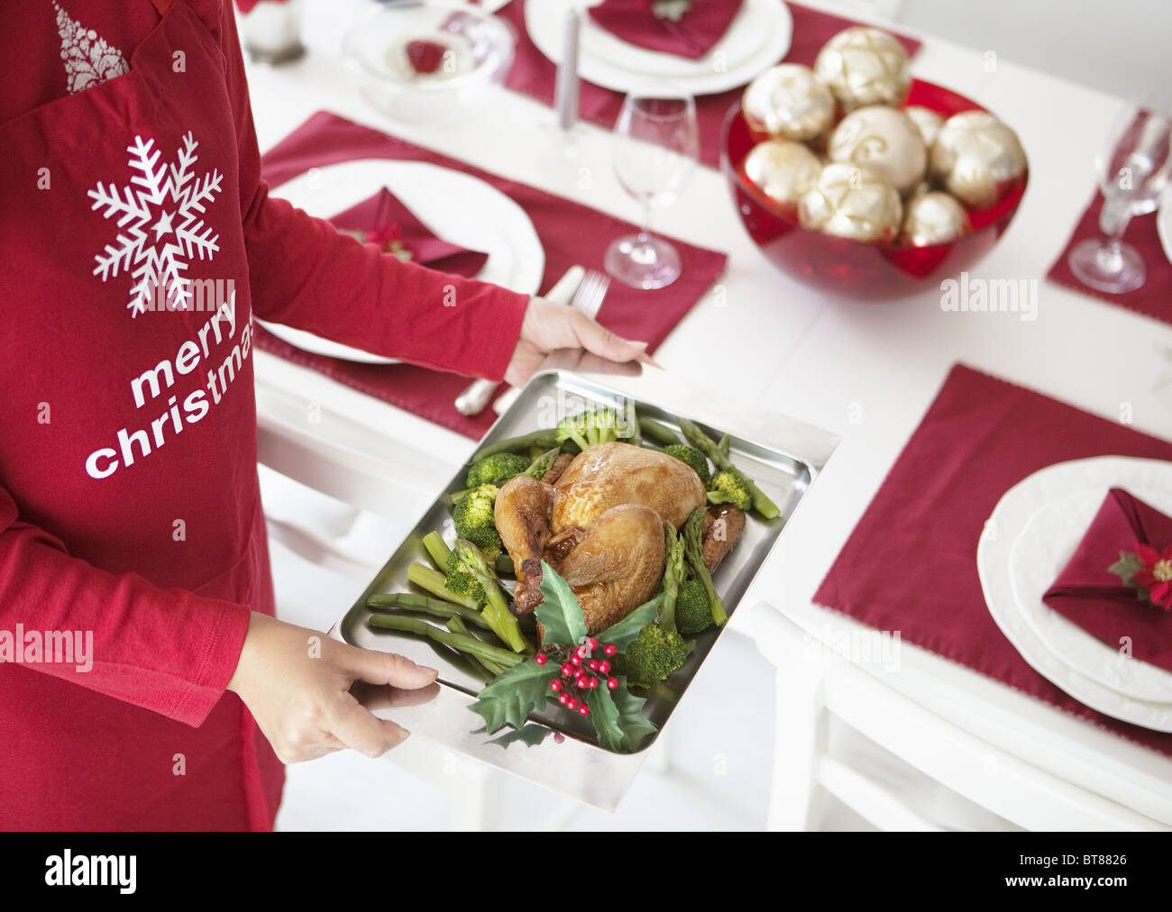 Woman preparing a party Stock Photo - Alamy