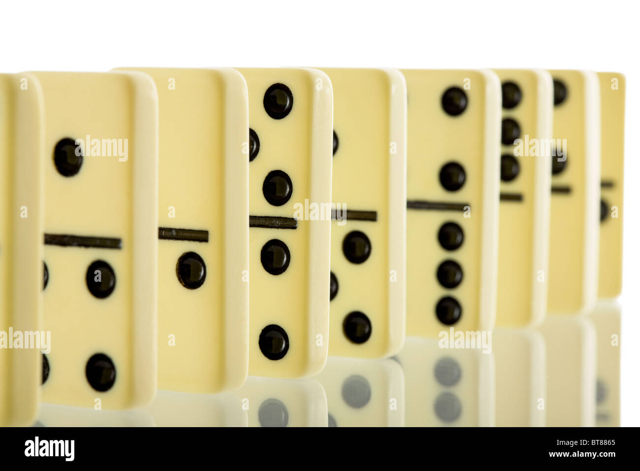 Dominoes bones on the white background Stock Photo - Alamy