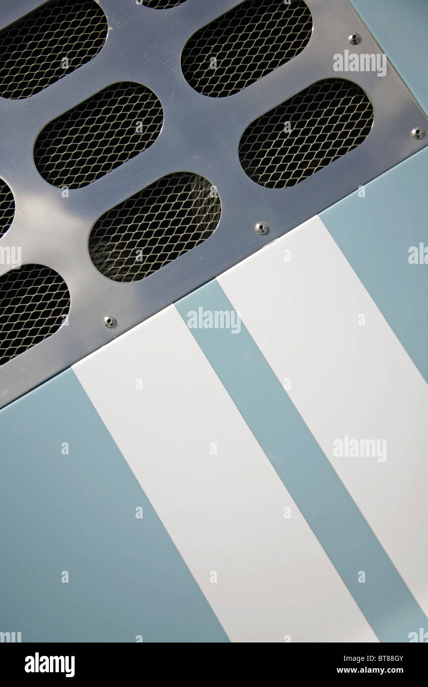 Detail of engine cover of Ford GT40 sportscar Stock Photo - Alamy