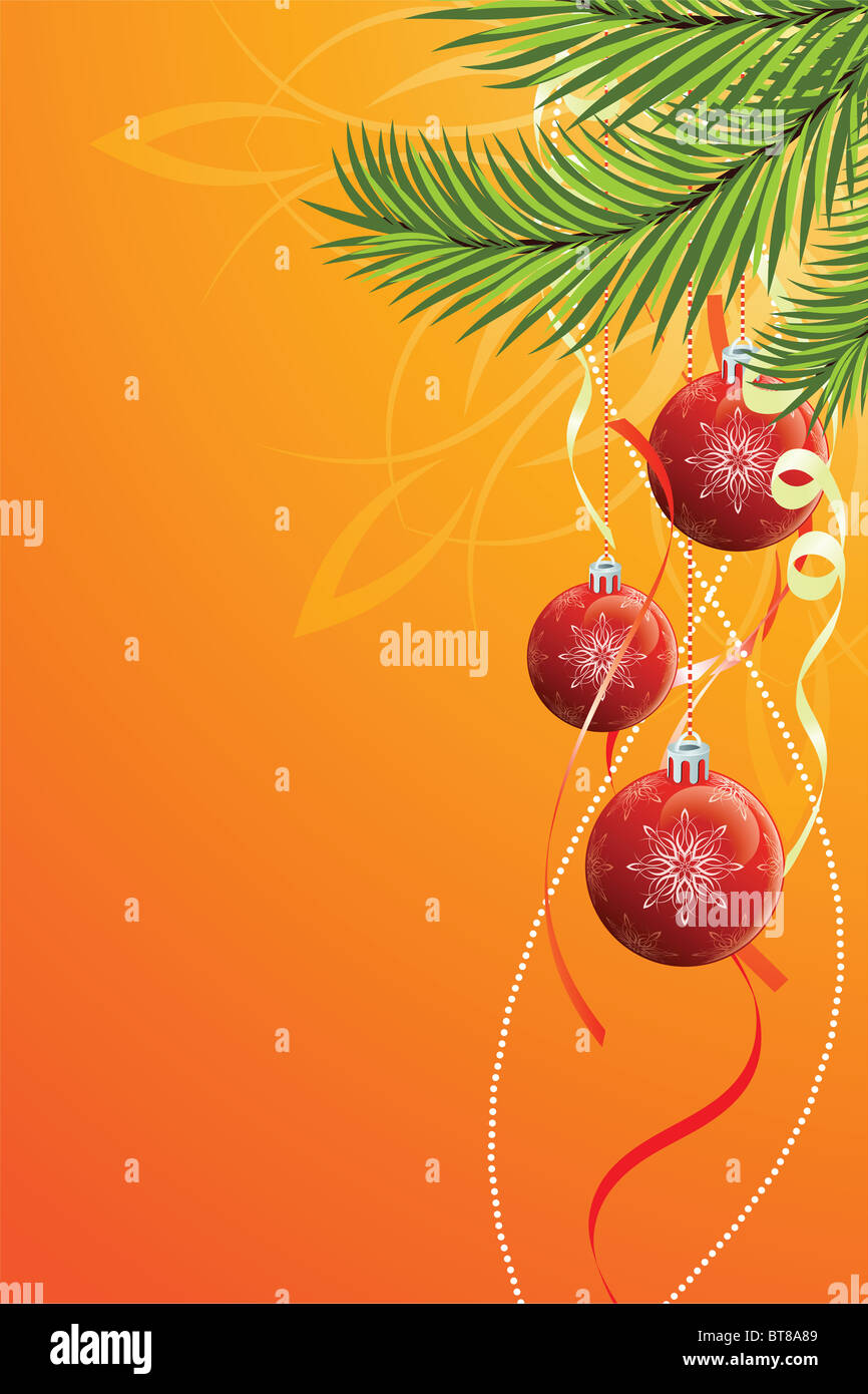 Background with decoration for your design on orange color Stock Photo ...