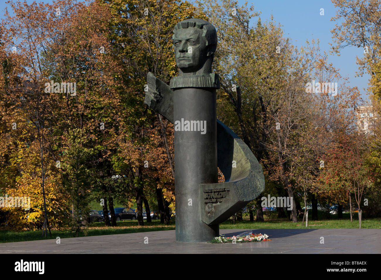 Monument to the Soviet Cosmonaut Vladislav Volkov in Moscow, Russia ...