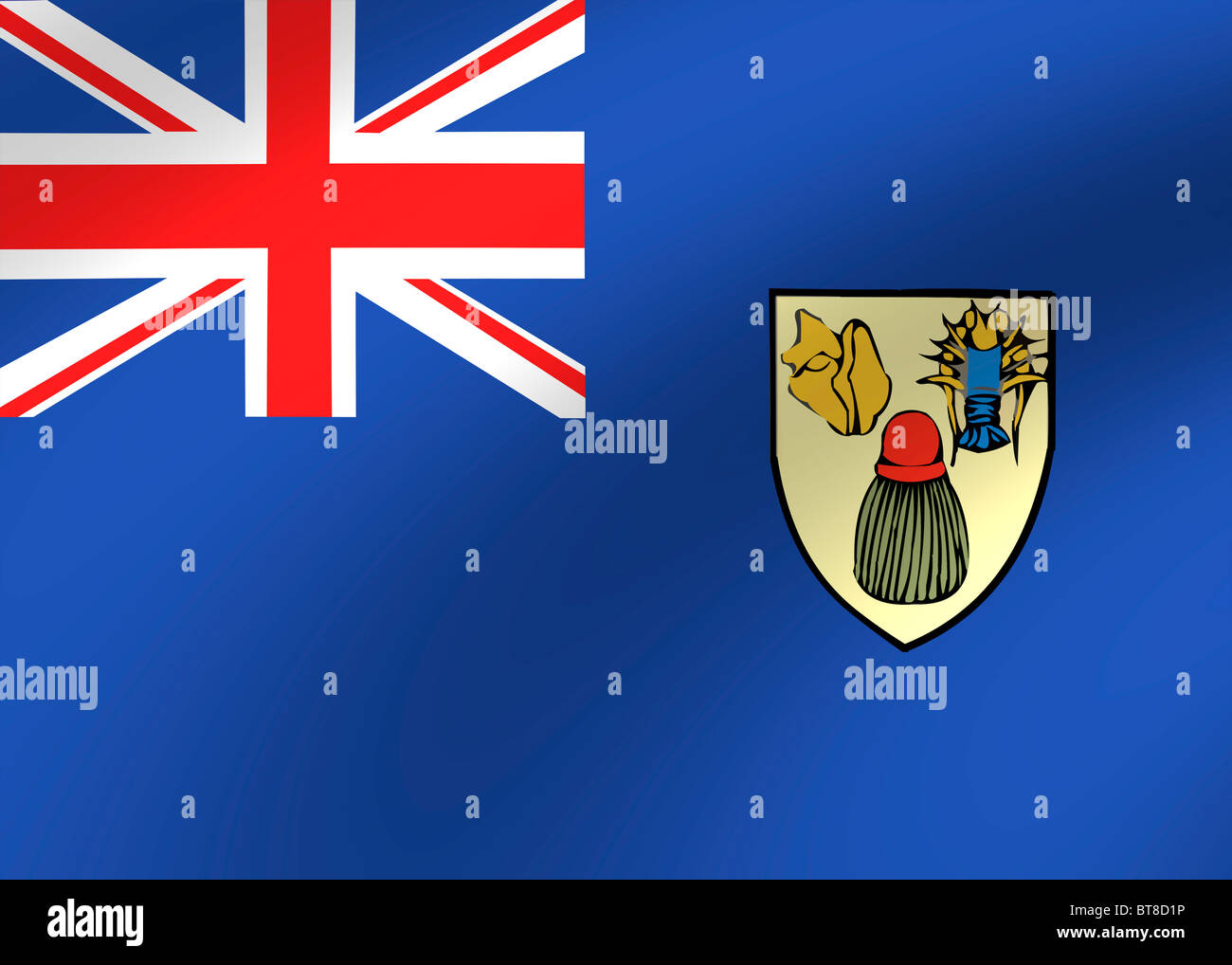 Turks & Caicos Islands flag Stock Photo - Alamy