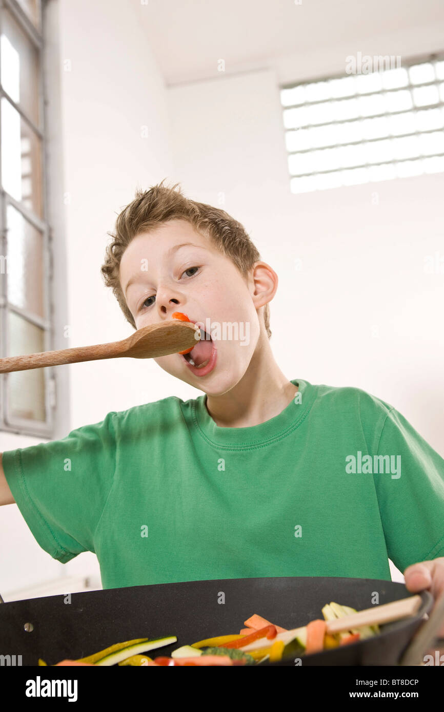 Chef boy tasting caucasian hi-res stock photography and images - Alamy