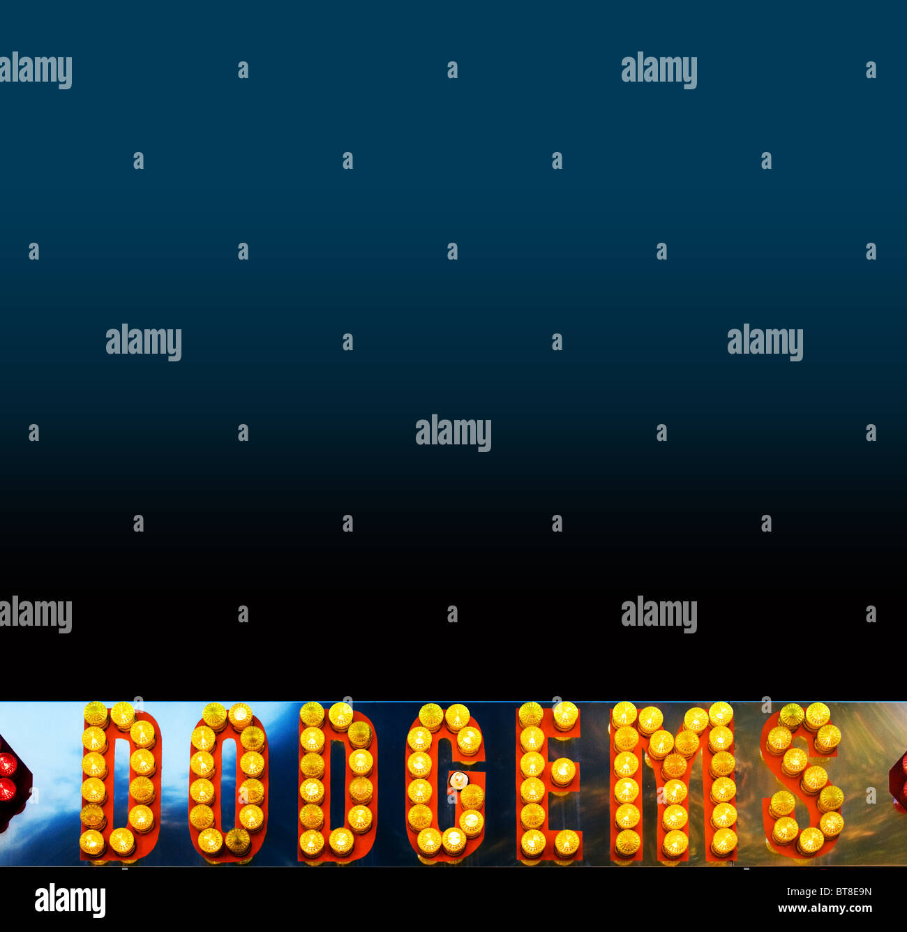 Dodgems fairground ride sign hi-res stock photography and images - Alamy