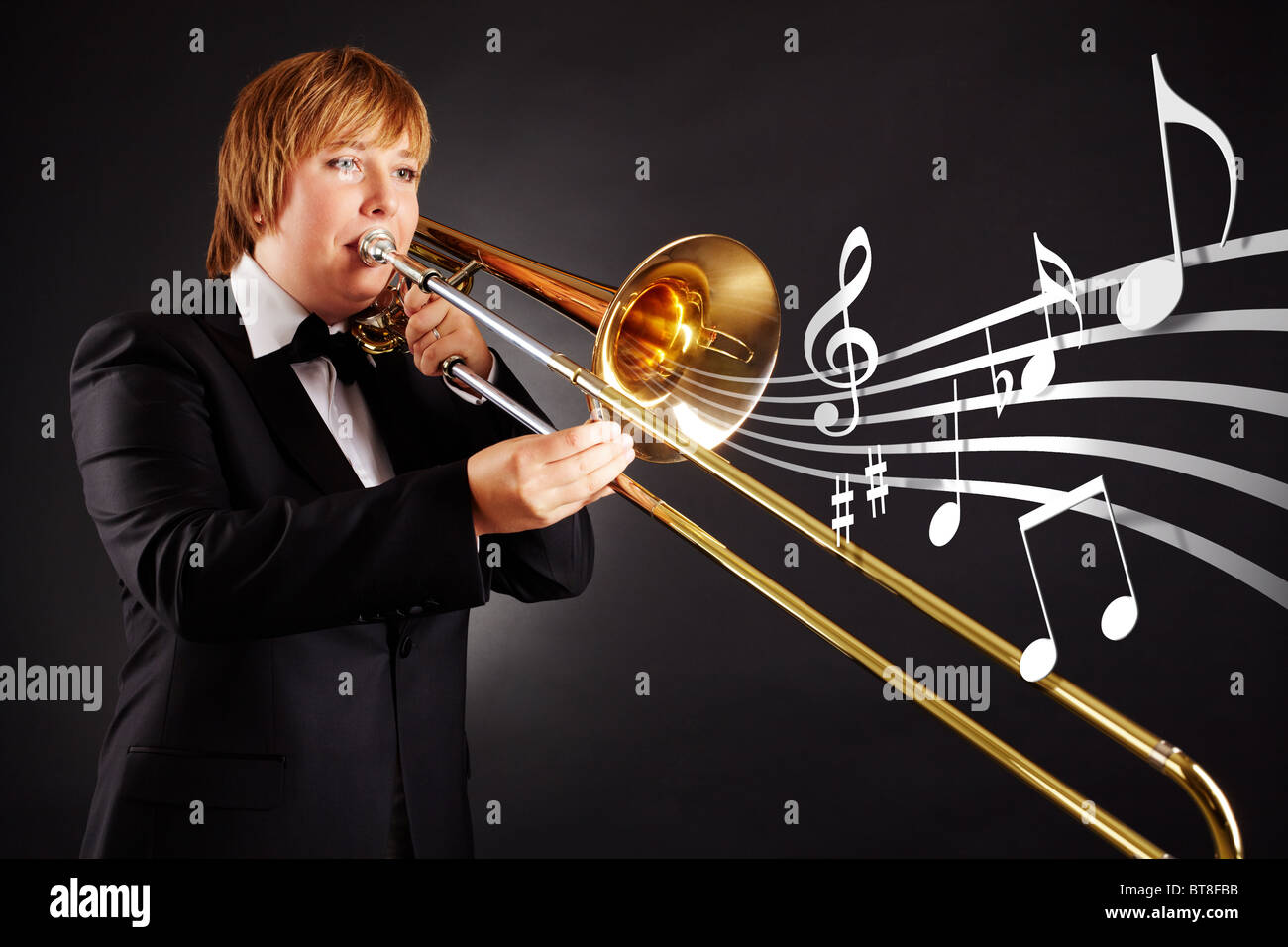 Girl trombone hi-res stock photography and images - Alamy