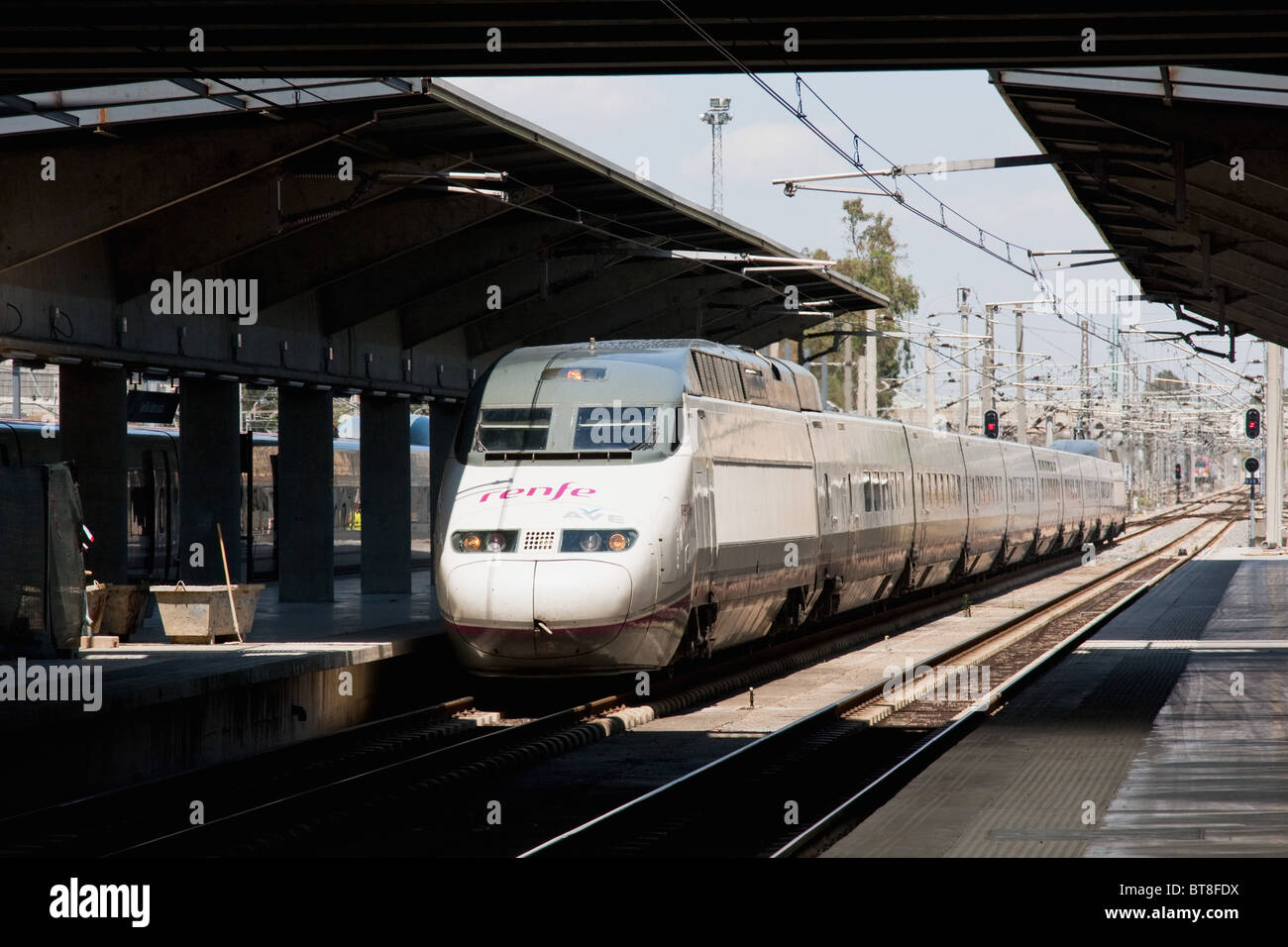 high speed ave train service in seville, spain Stock Photo - Alamy