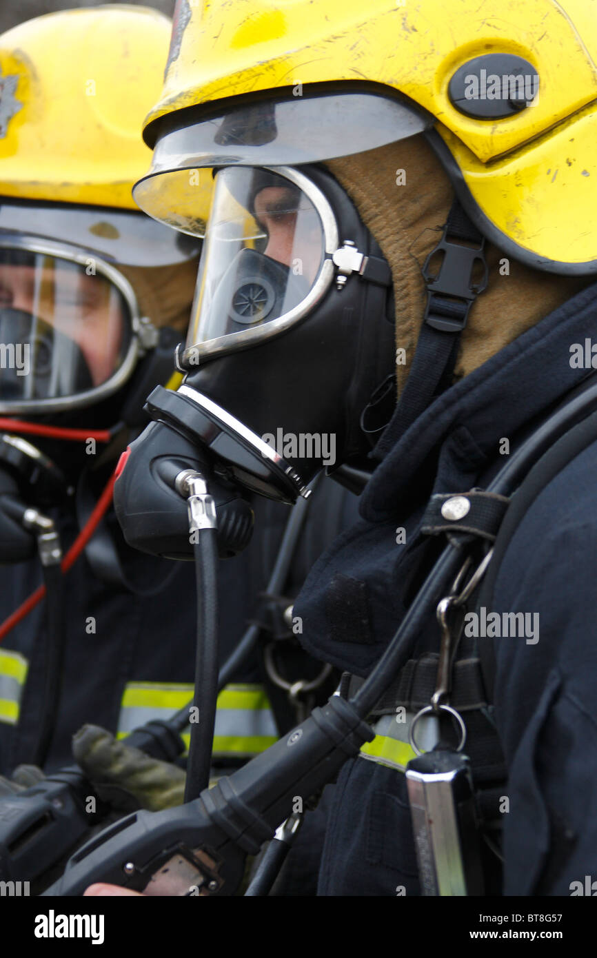 Firefighter wearign BA Stock Photo - Alamy