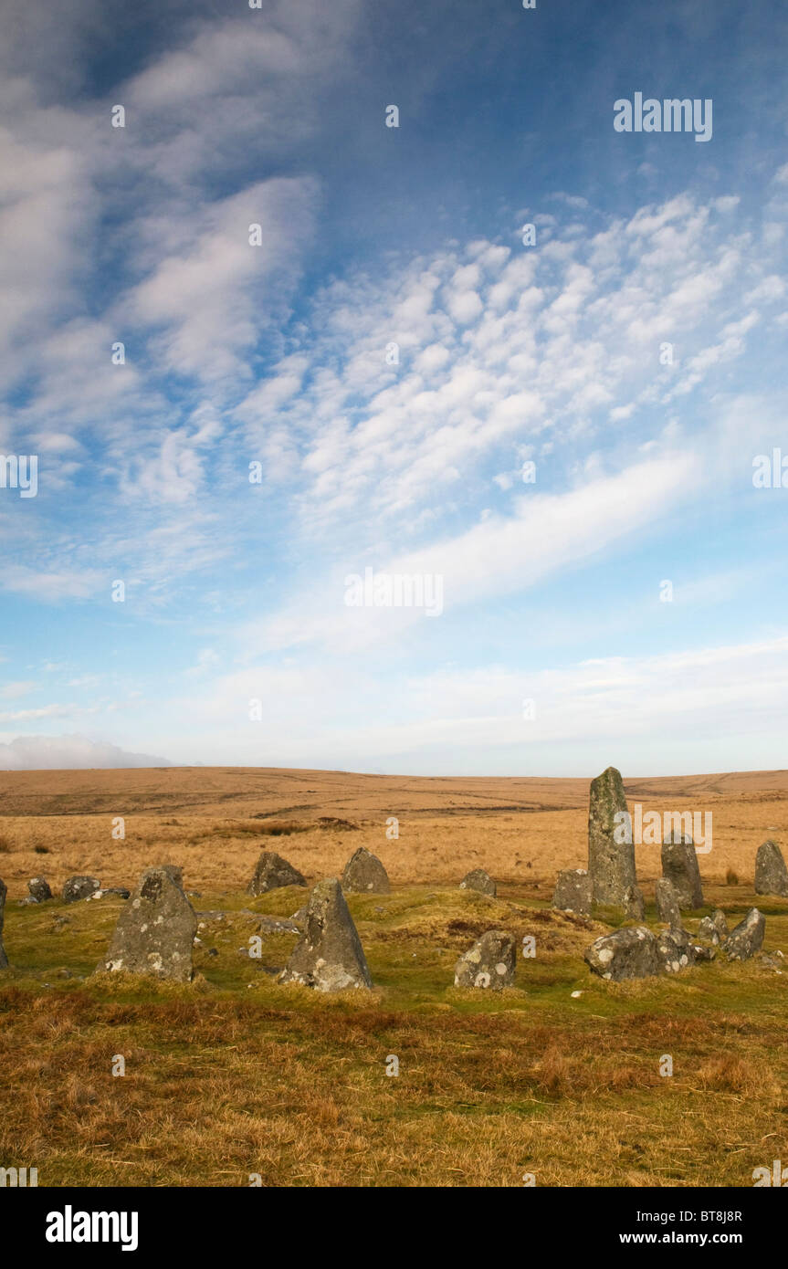 Dartmoor devon stone circle hi-res stock photography and images - Alamy