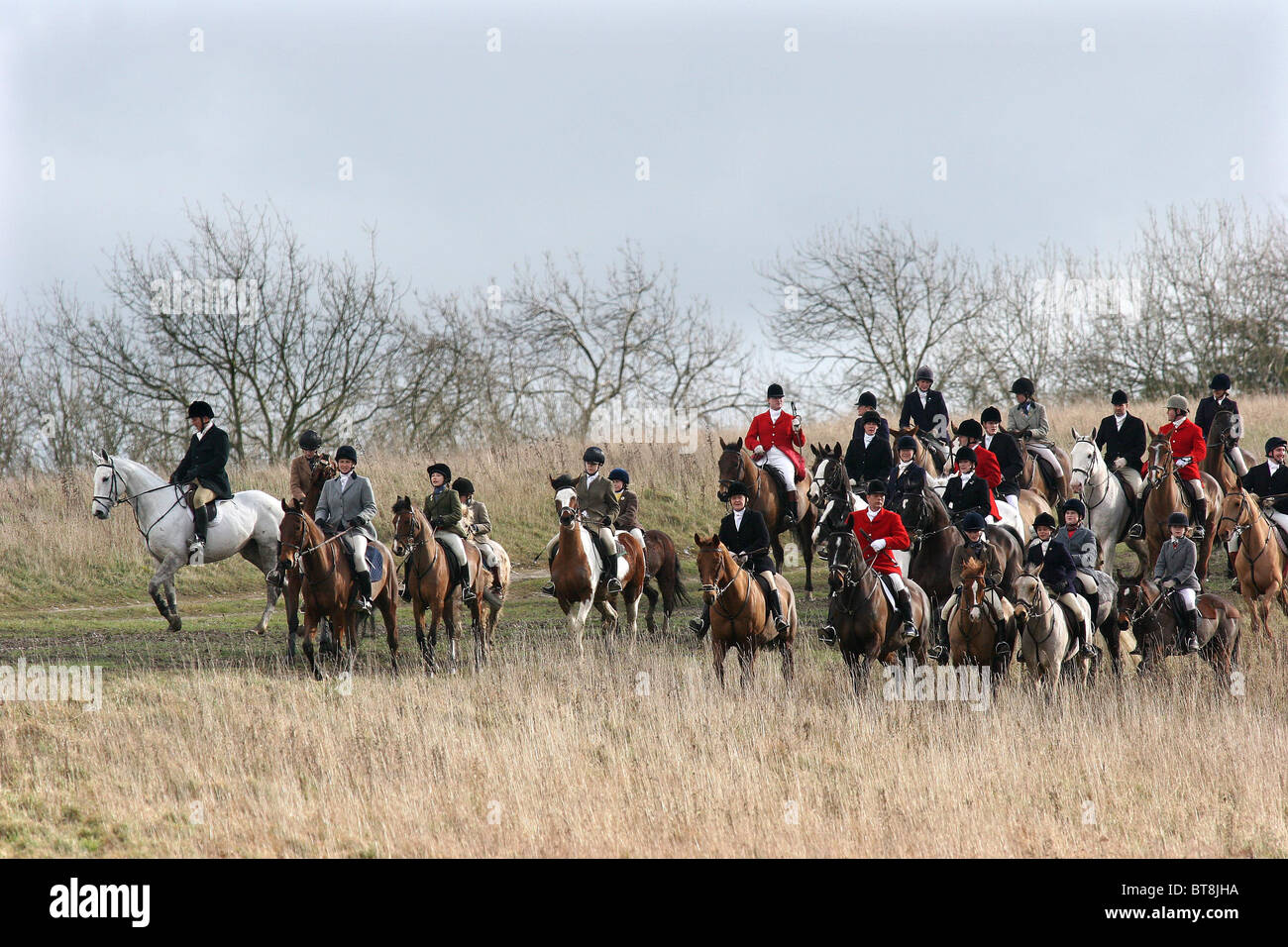 A Huntsman blows his horn to gather the hounds. Picture by James ...