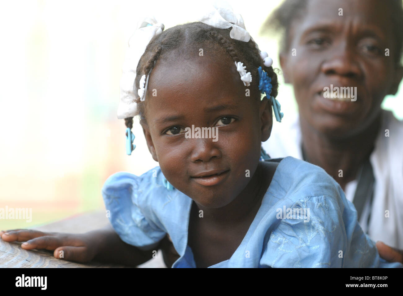 Young happy Haitian girl Stock Photo - Alamy