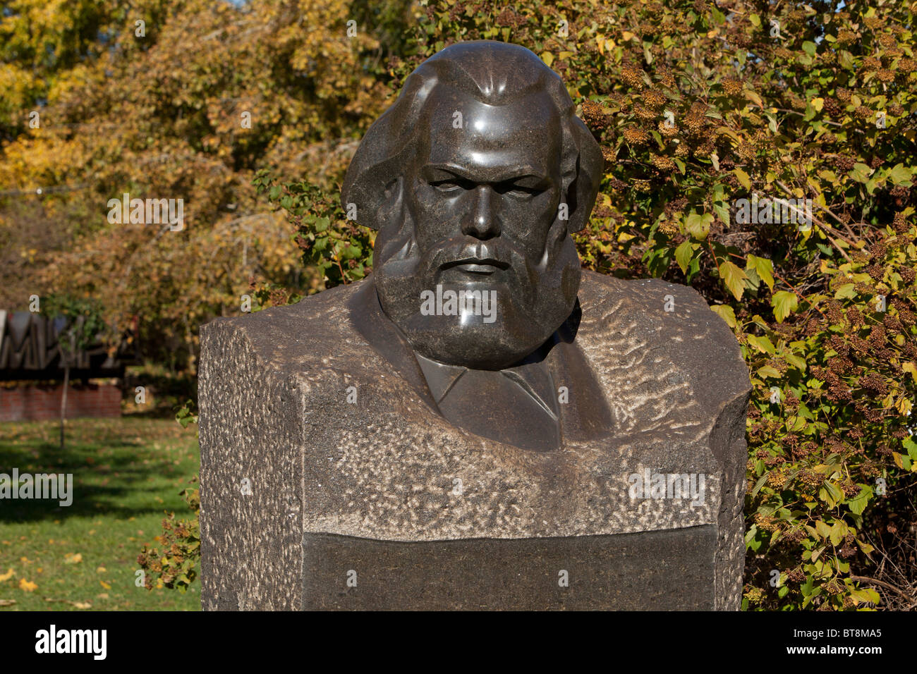 Statue of the German communist revolutionary Karl Marx (1818-1883) at ...