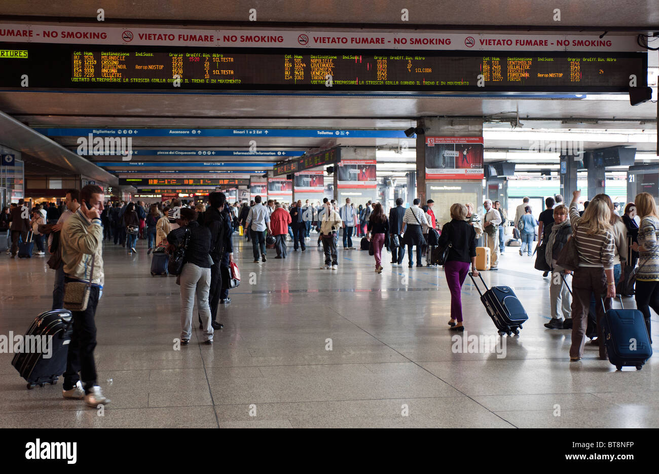 Termini station Rome, (Central Railway Station), Rome, Italy, Europe ...