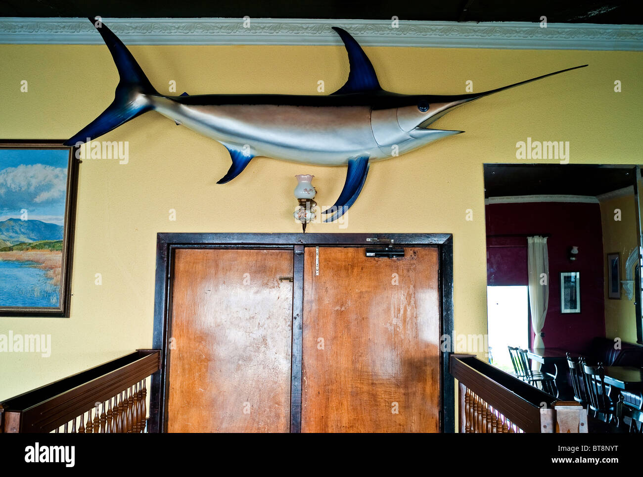 A stuffed fish in a restaurant in Co. Kerry Ireland Stock Photo - Alamy