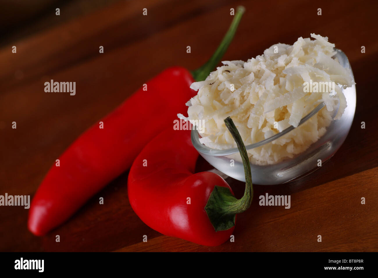 chili pepper and parmesan cheese Stock Photo - Alamy