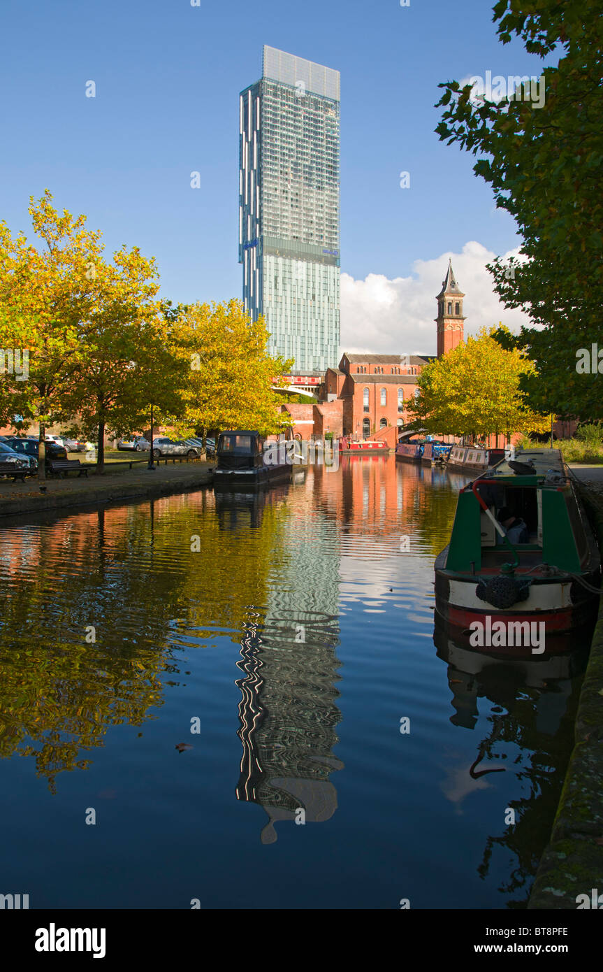The Beetham Tower, also known as the Hilton Tower. Castlefield basin ...