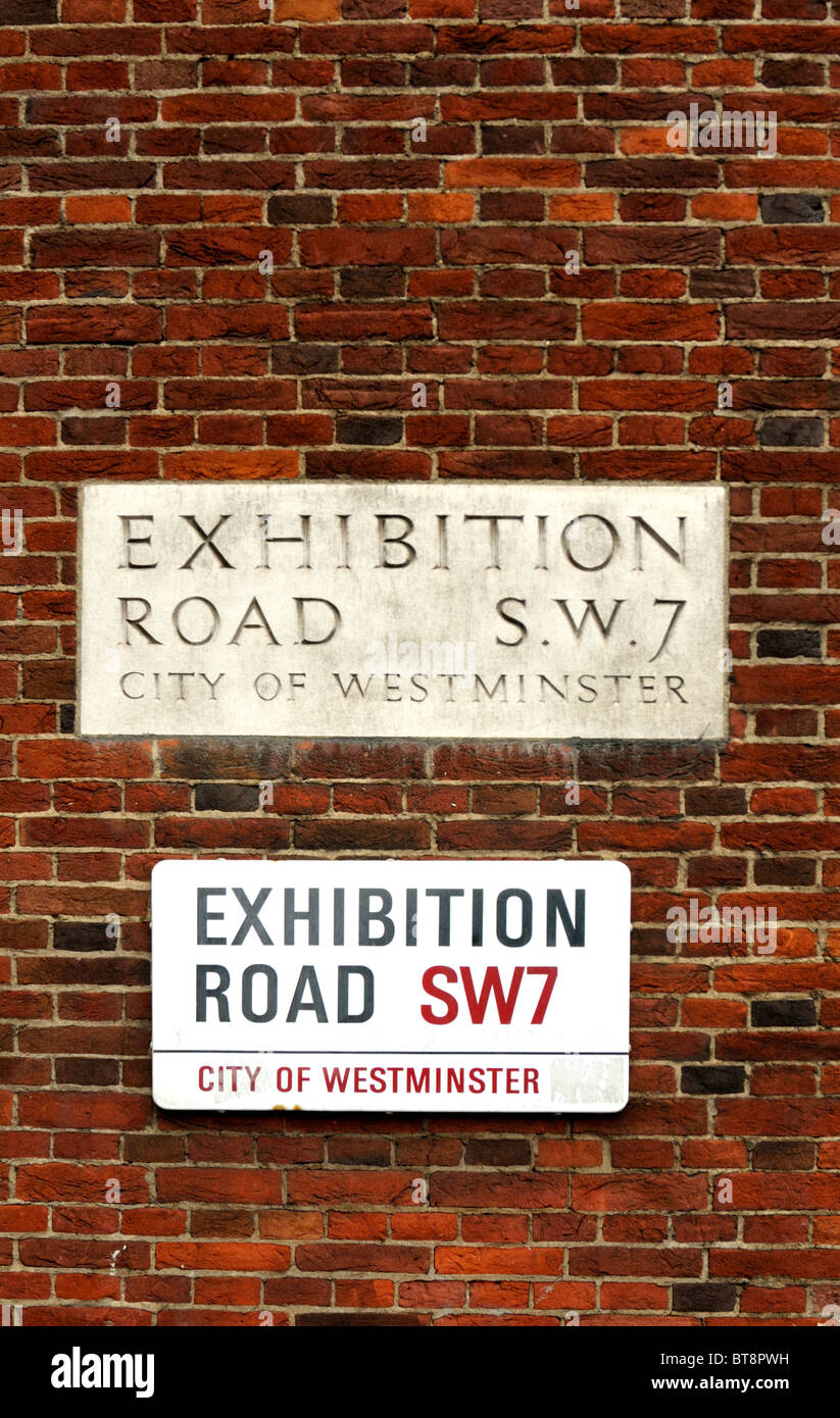 Exhibition Road sign, London, UK Stock Photo - Alamy