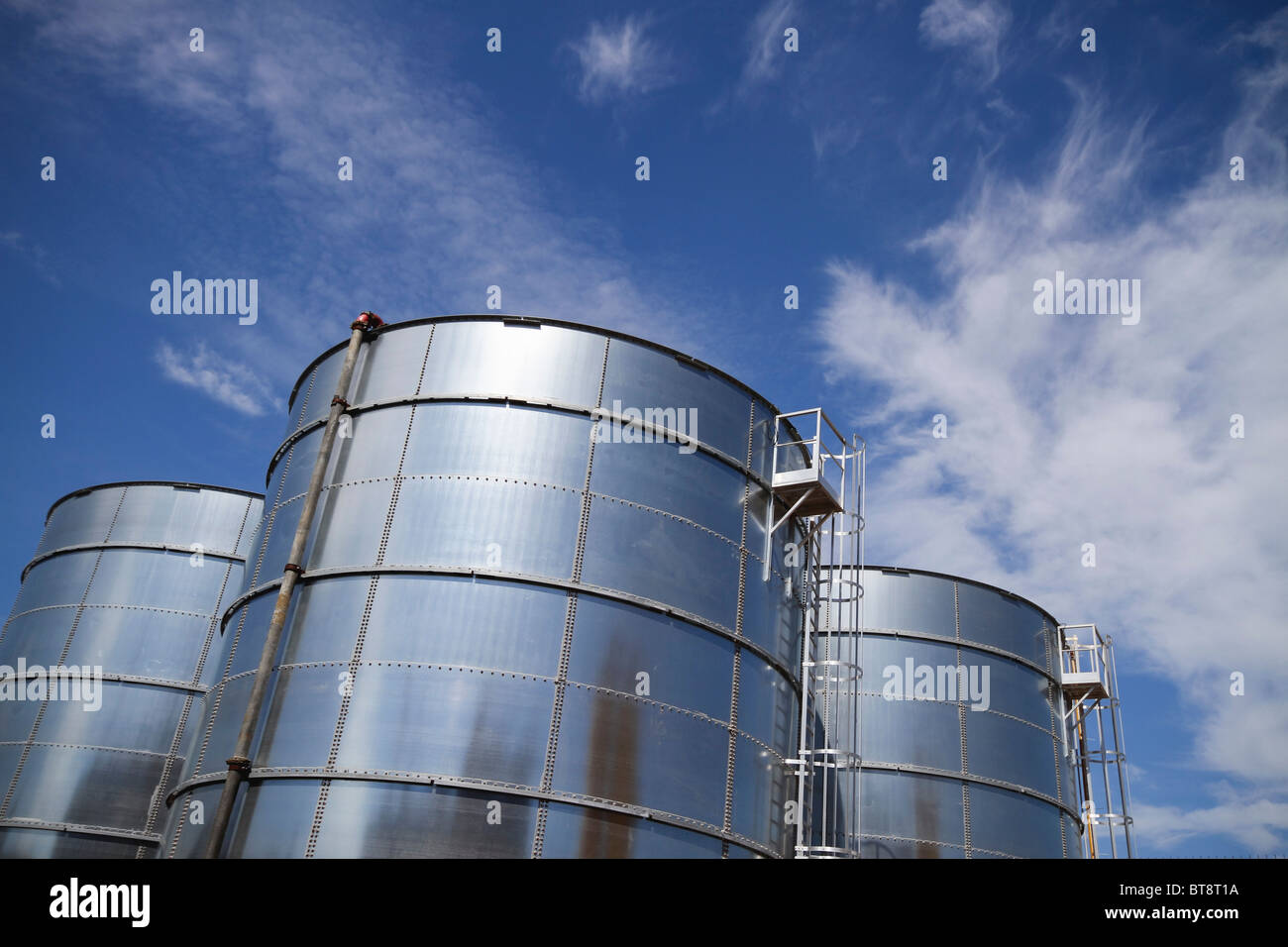 Storage tanks on a harbor site, The Netherlands Stock Photo - Alamy