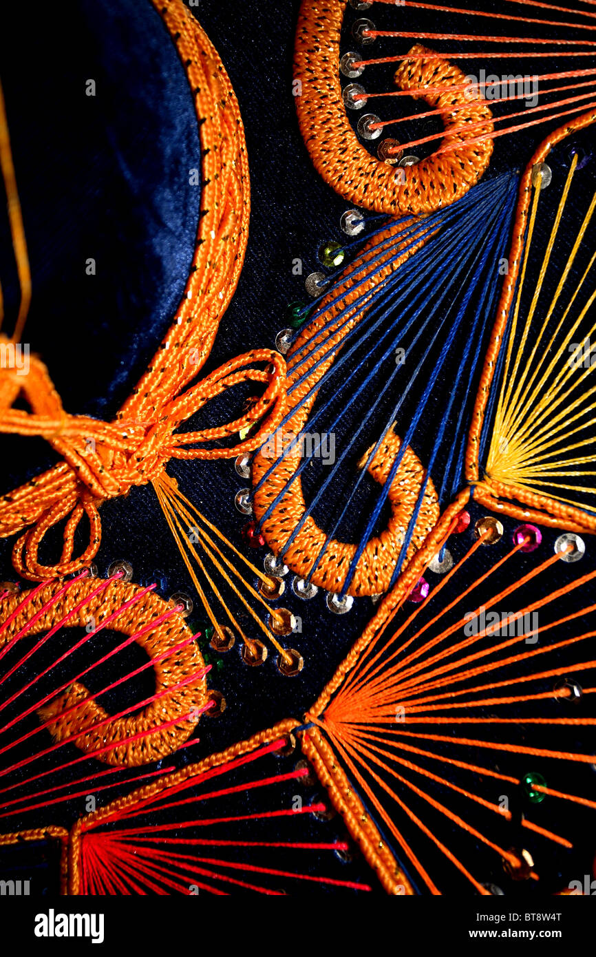 QE2 wall decoration sombrero sombreros rims Stock Photo - Alamy