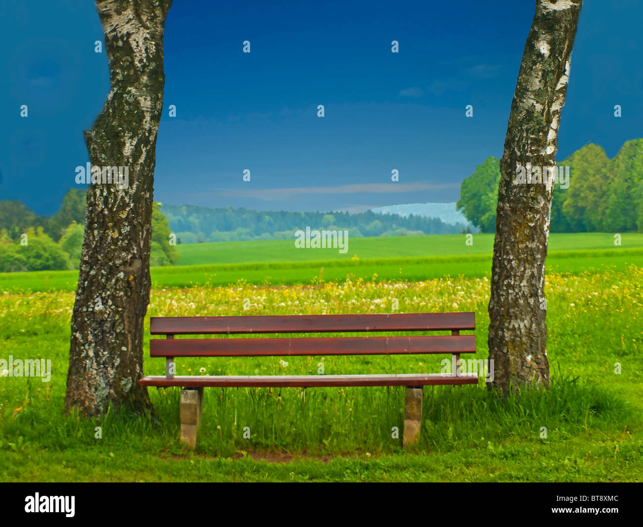 Park bench hi-res stock photography and images - Alamy