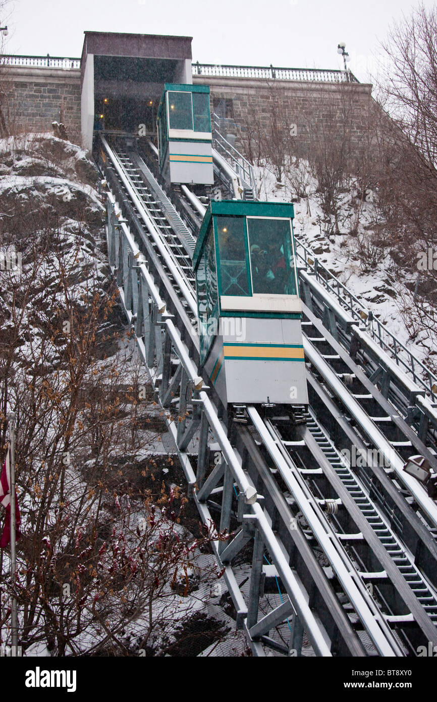 The Funiculaire in Lower Old Quebec City, Canada Stock Photo - Alamy
