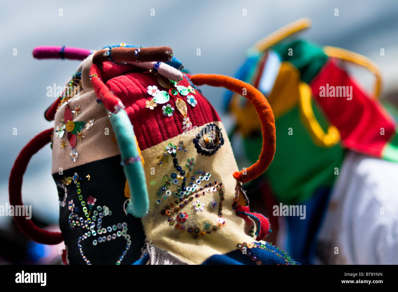 A man dancer, wearing a colorful masque, performs Aya Uma, during the ...