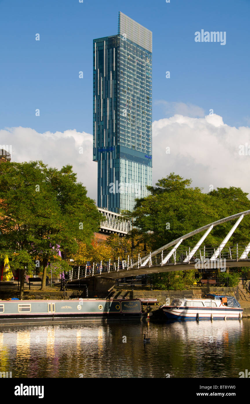 The Beetham Tower, also known as the Hilton Tower. Castlefield basin ...