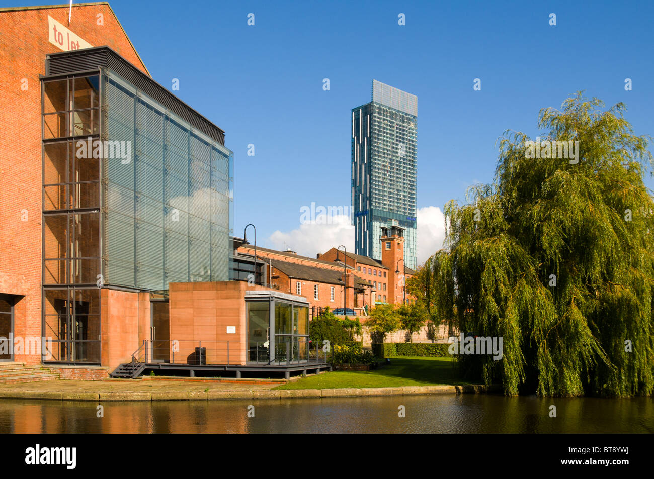 The Beetham Tower, also known as the Hilton Tower. Castlefield basin ...