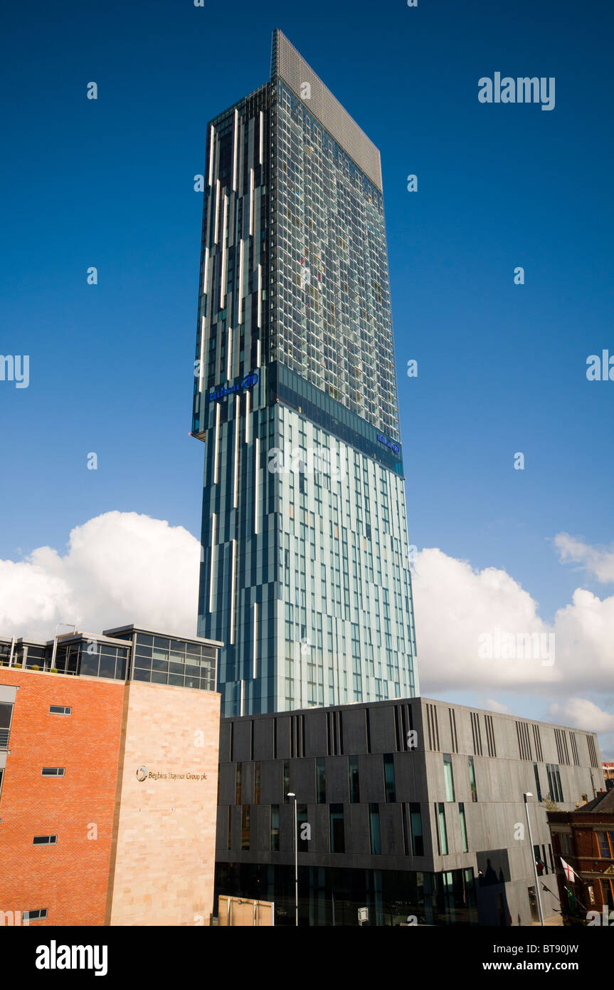 The Beetham Tower, also known as the Hilton Tower. Manchester, England ...