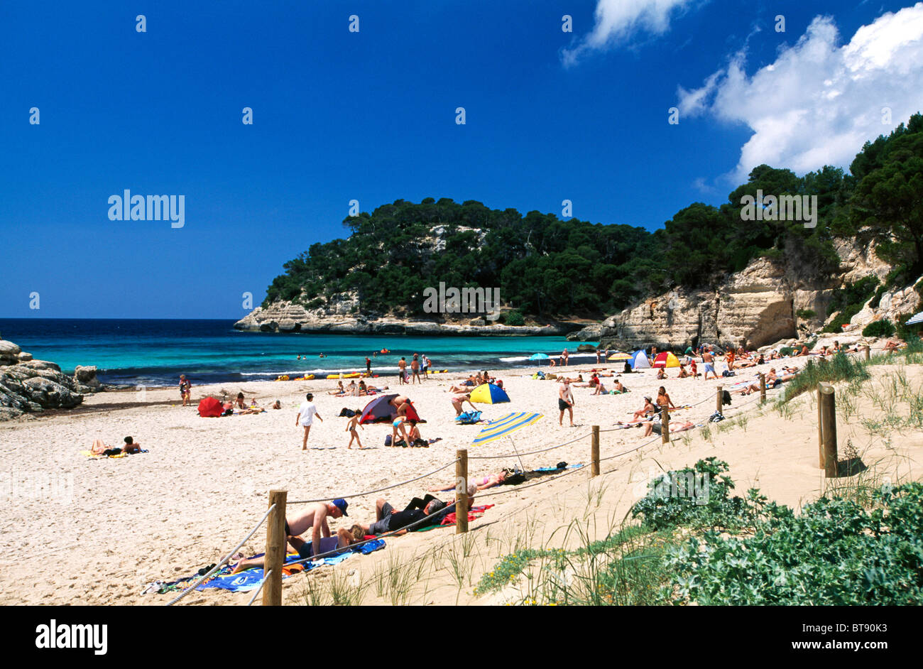 Minorca people beach hi-res stock photography and images - Alamy