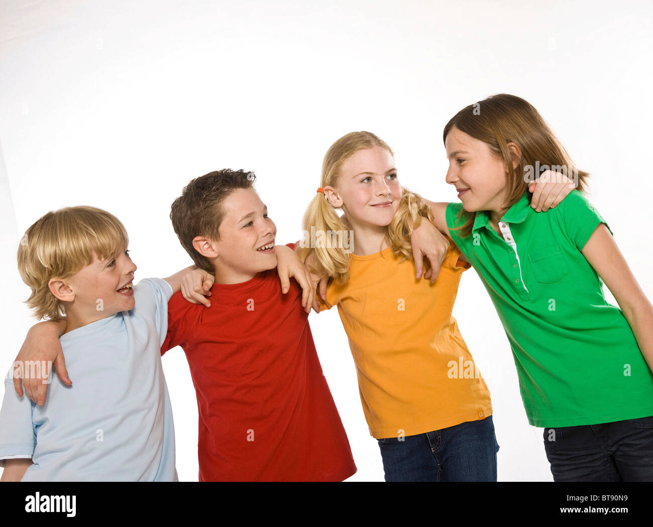 Group of smiling children Stock Photo - Alamy