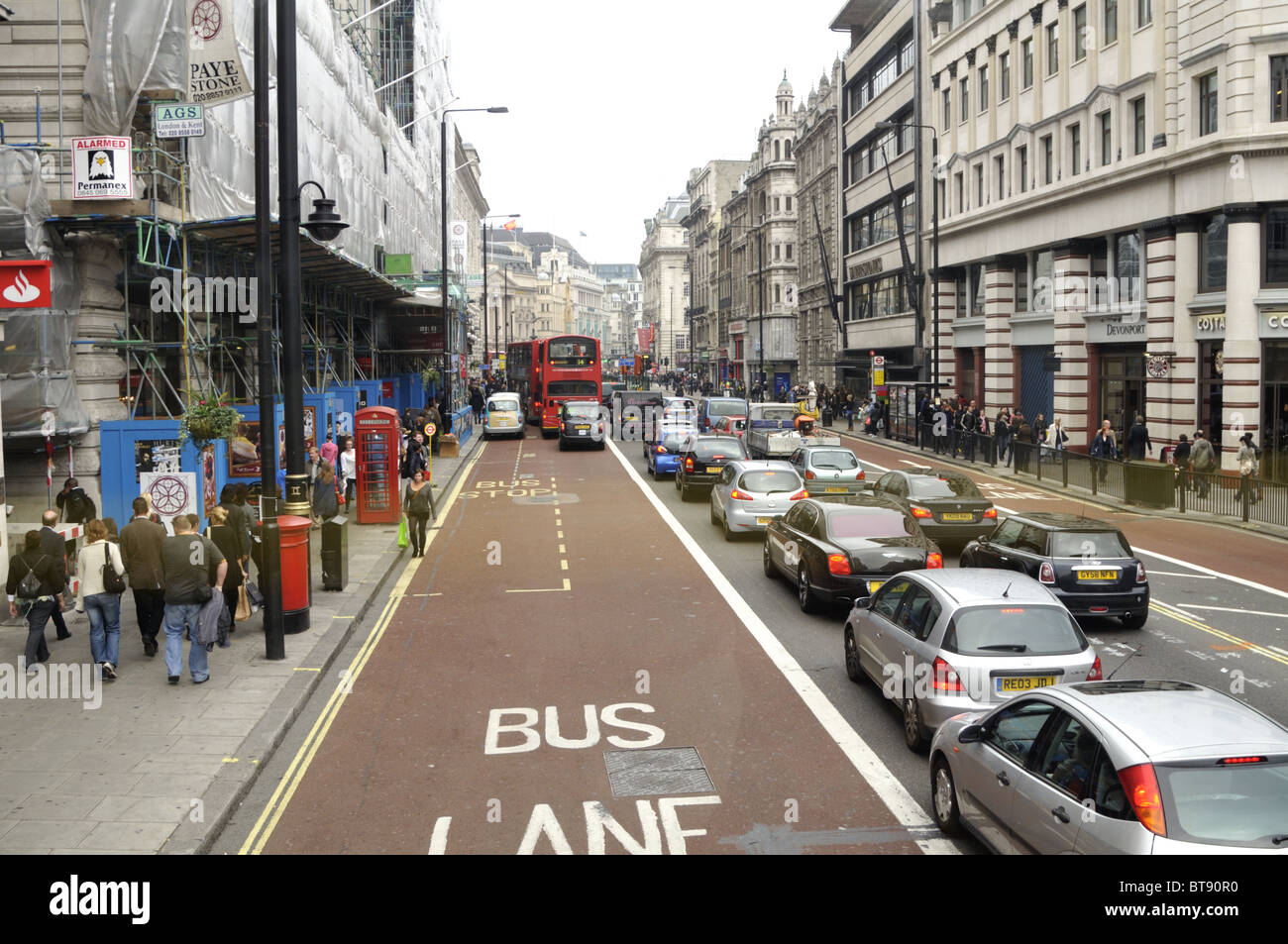Bus lane road markings hi-res stock photography and images - Alamy