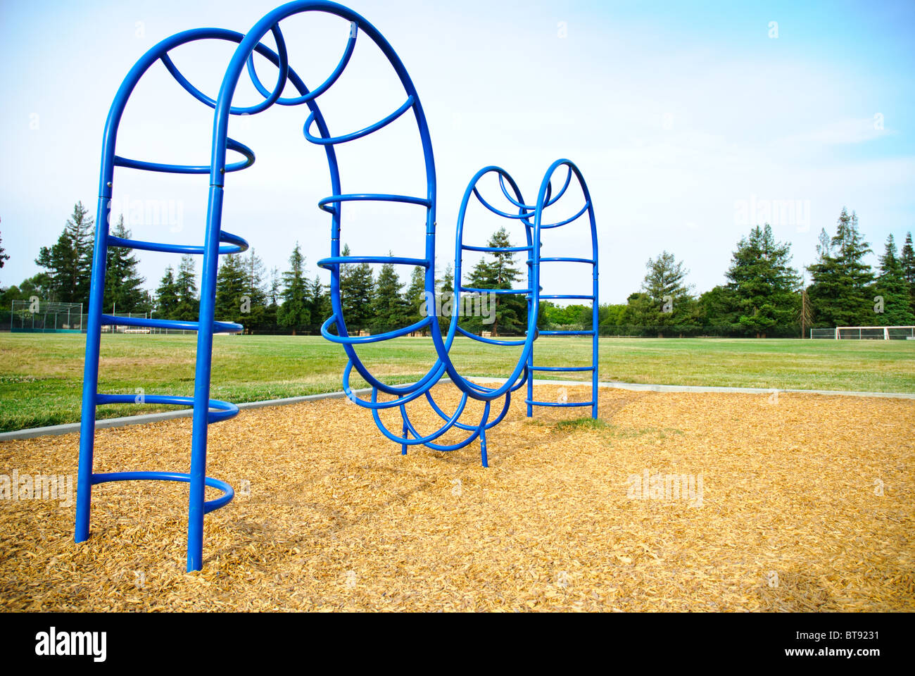 Playground climber ladder structure Stock Photo - Alamy