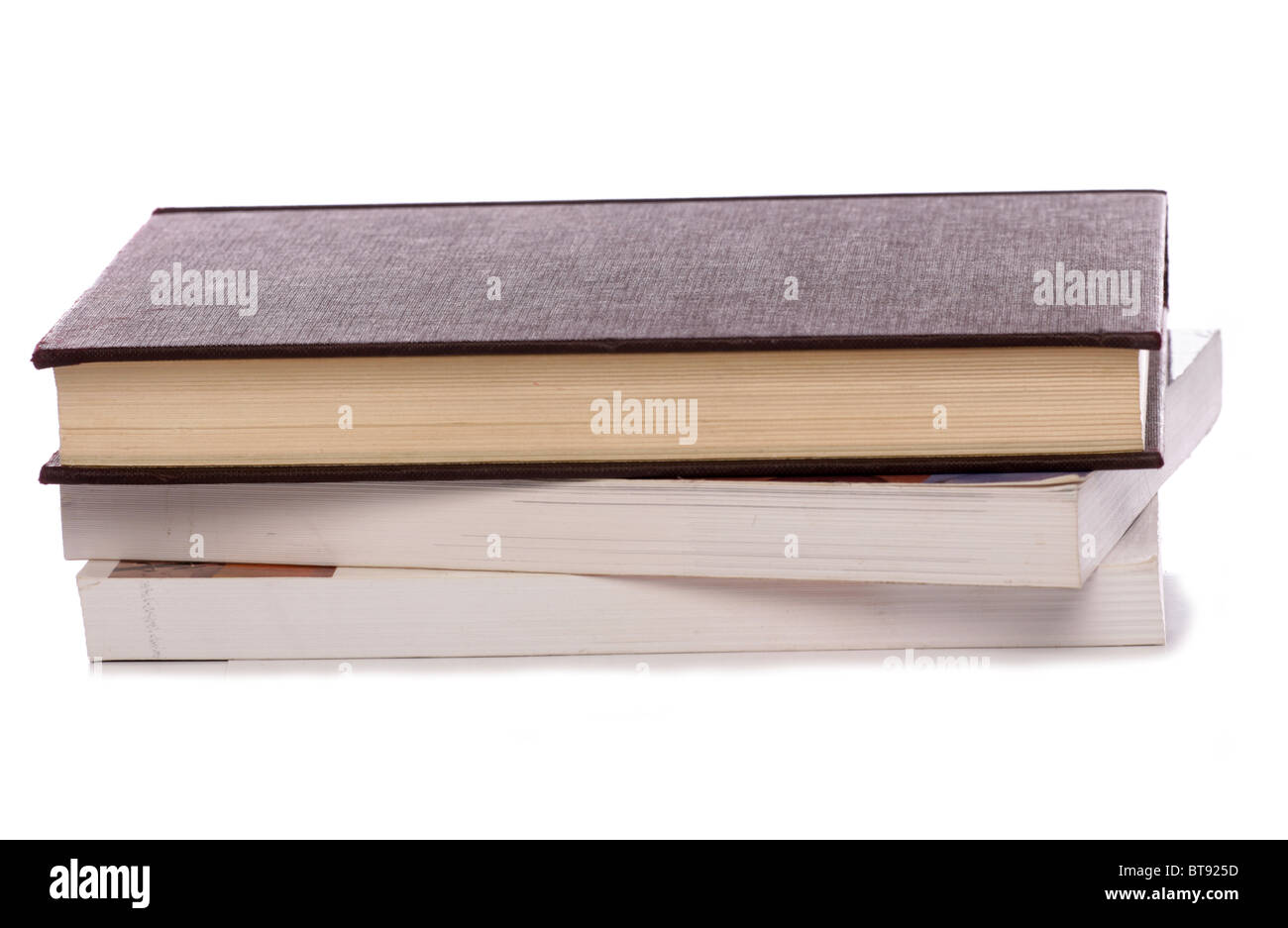 Pile of books studio cutout Stock Photo - Alamy