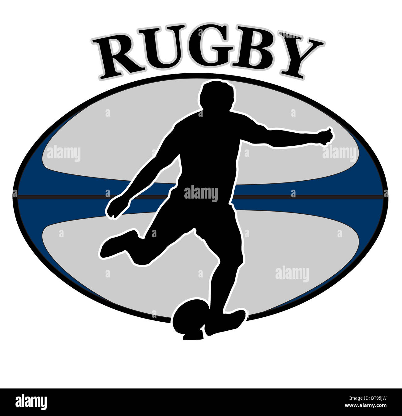 Rugby player goal kicking Cut Out Stock Images & Pictures - Alamy