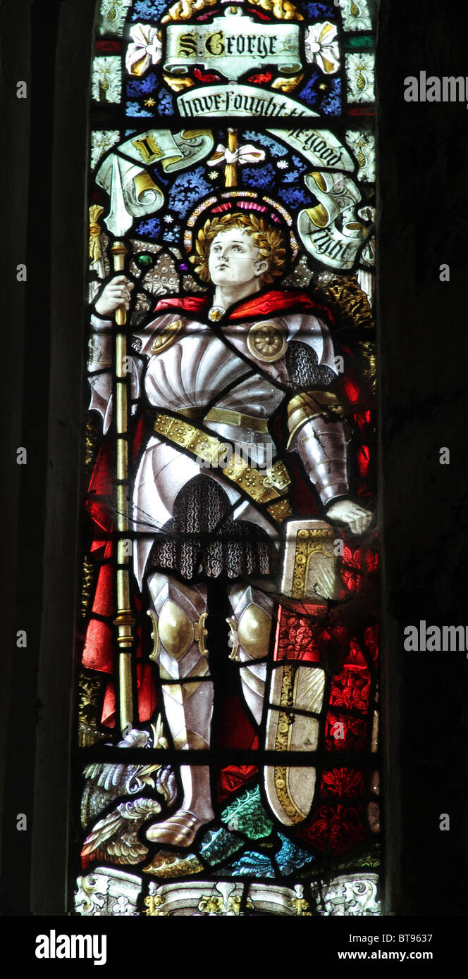 Saint george dragon stained glass hi-res stock photography and images ...