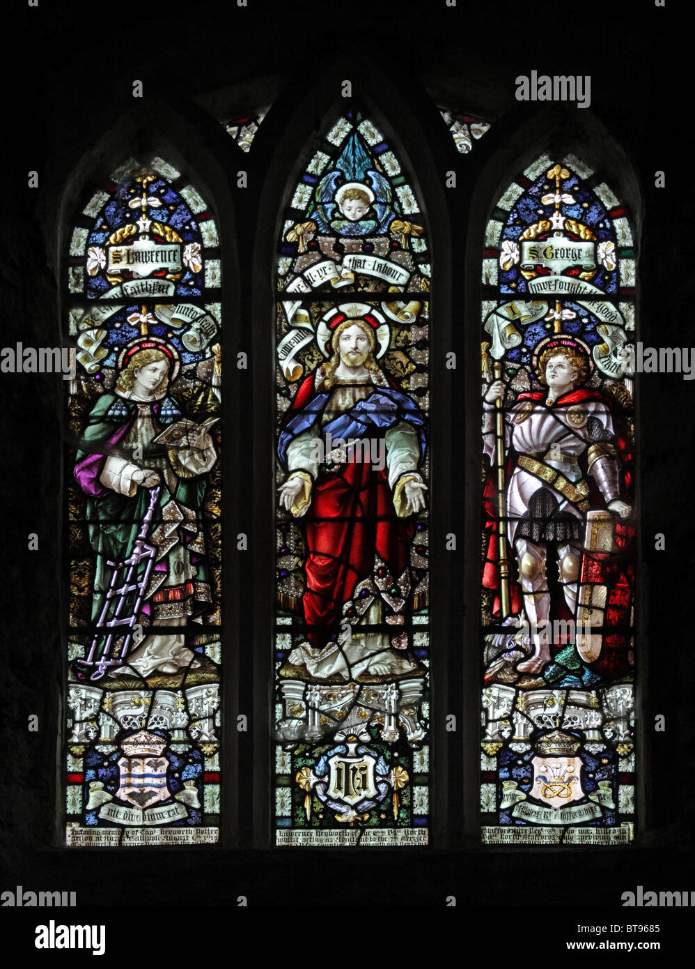 Stained Glass Windows Depicting George High Resolution Stock ...