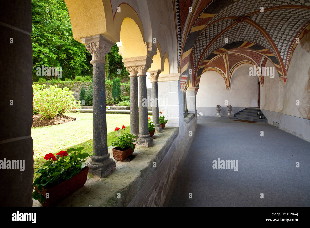 The The abbey of Sayn with cloister, Sayn, Koblenz, Rhineland ...
